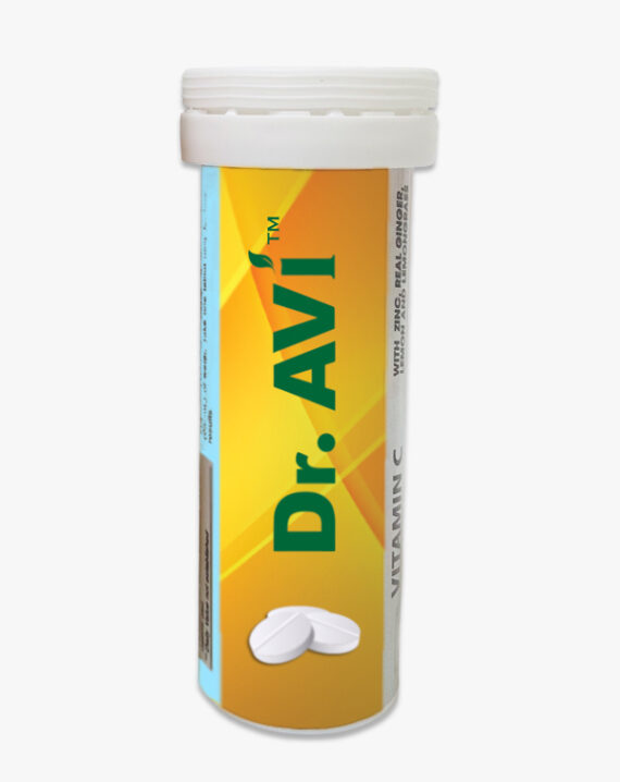 Dr. Avi Vitamin C + Zinc, Ginger, Lemon and Lemongrass (10 Effervescent ...